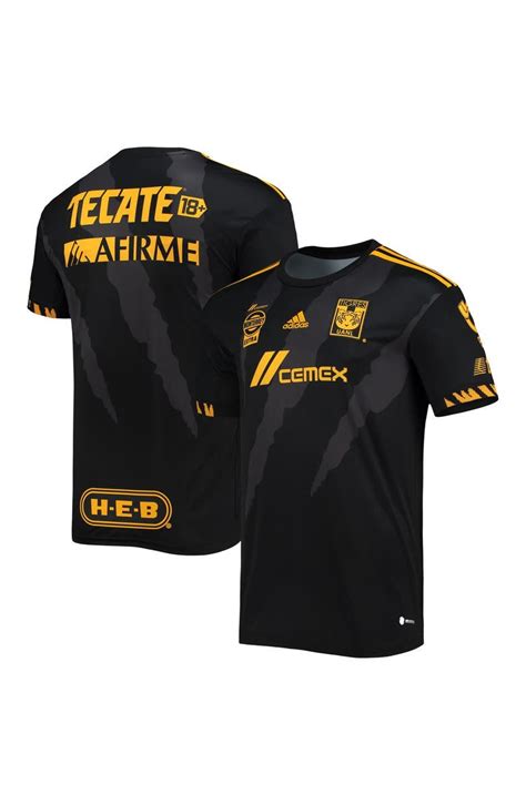 Adidas Mens Adidas Black Tigres Uanl 2022 Replica Aeroready Third