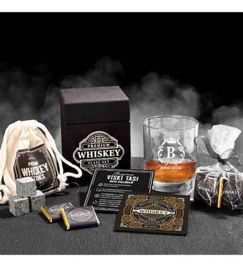 Kişiye Özel Viski Bardağı Ve Viski Taşı Whiskey Set
