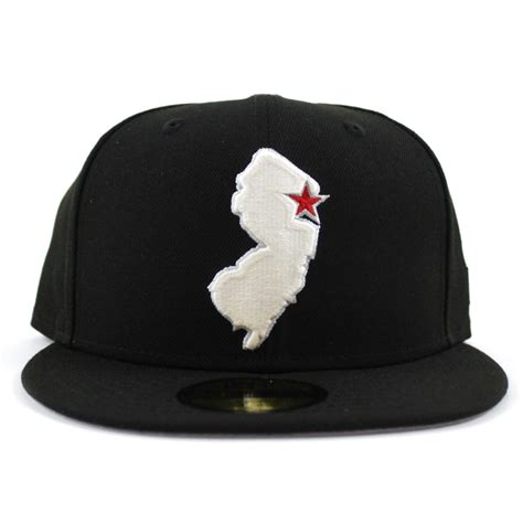 Nj State New Era 59fifty Fitted Hat Gitd Black Gray Under Brim Ecapcity