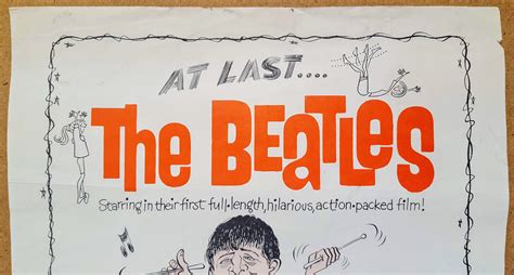 1964 The Beatles Original Us Movie Poster For A Hard Days Night