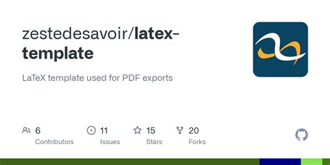 Github Zestedesavoirlatex Template Latex Template Used For Pdf Exports