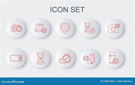 Set Line Refrigerator Setting Microwave Oven Setting Power Bank