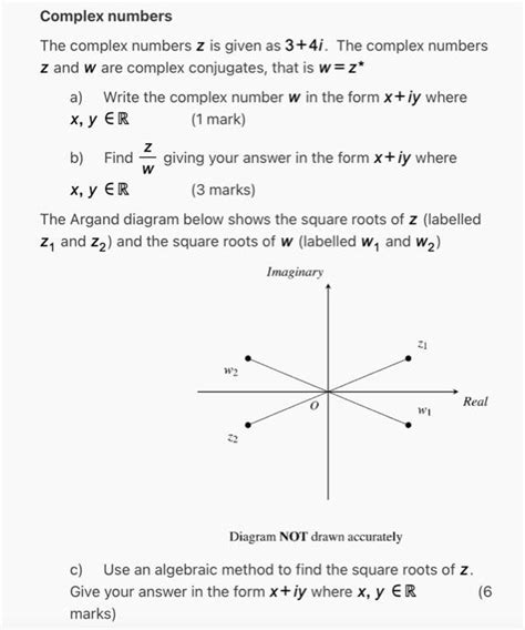 Solved Complex Numbers The Complex Numbers Z Is Given As Chegg