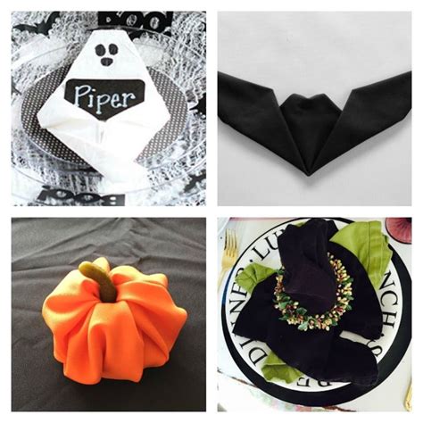 Halloween Napkin Folding Ideas Napkin Folding For Halloween