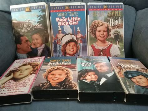 Lot Of 7 Shirley Temple Vhs1936 Slip Sleeve Bight Eyes The Littlest