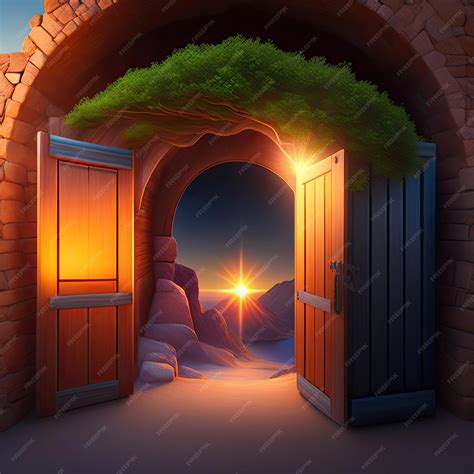 Premium Ai Image Jesus Is Risen Illustration Of An Empty Tomb