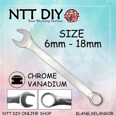 Ntt Diy Heavy Duty Crv Combined Wrench Spanner Common Ring Combination