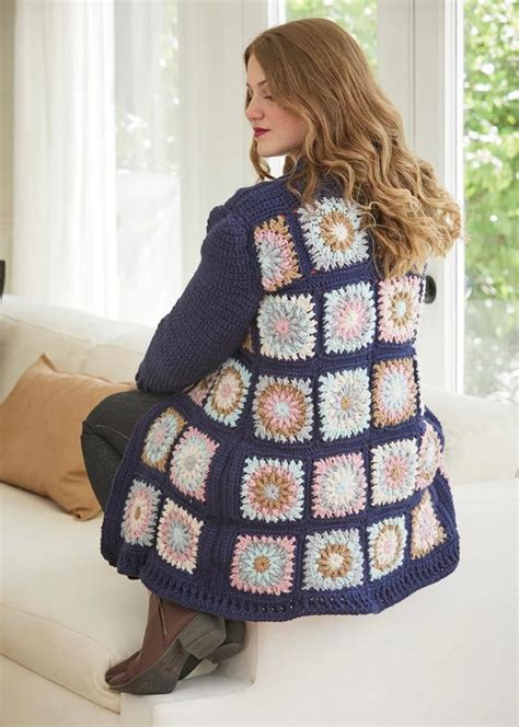 Crochet A Beautiful Granny Square Cardigan With This Crochet Kit