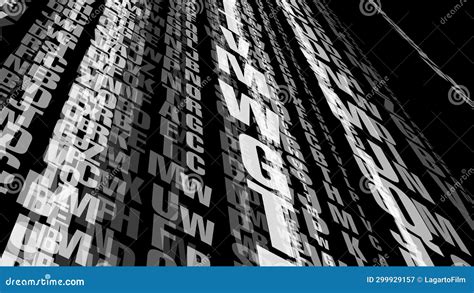 Alphabet In Digital Chaos Abstract Design With Encrypted Letters On