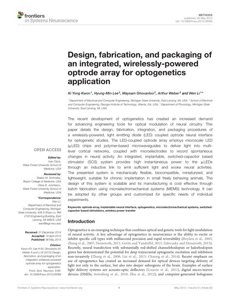 Pdf Design Fabrication And Packaging Of An Integrated Wirelessly