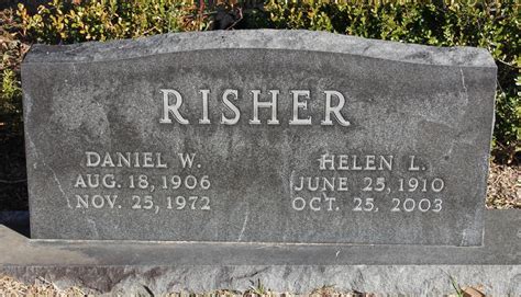 Daniel William Risher 1906 1972 Find A Grave äreminne