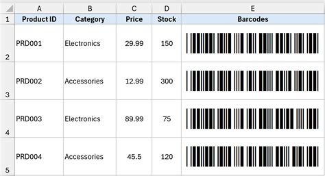 Create Barcodes In Excel Free Barcode Generator