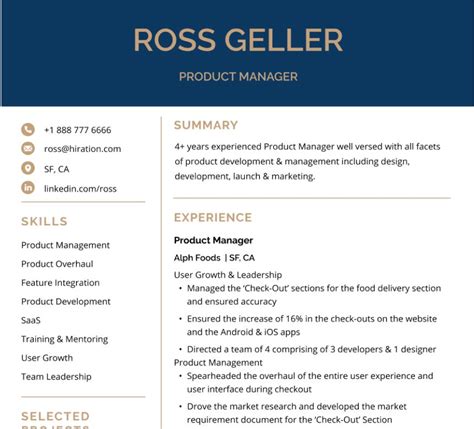 Product Development Resume Business Development Manager Resume