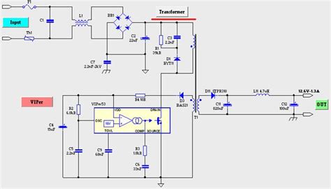 Design Cccv Charger Smps Circuit Using Viper Vp22a Low Power Primary