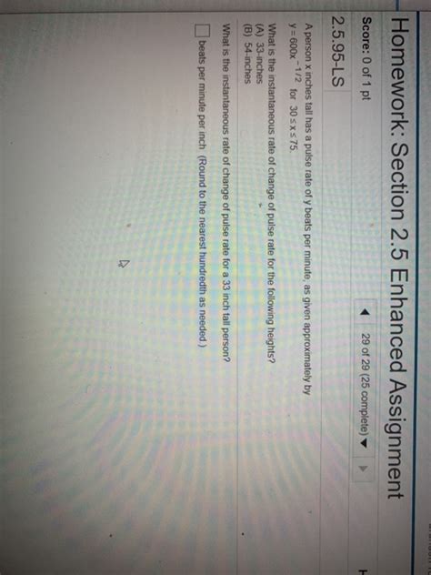 Solved Homework Section 2 5 Enhanced Assignment Score 0 Of