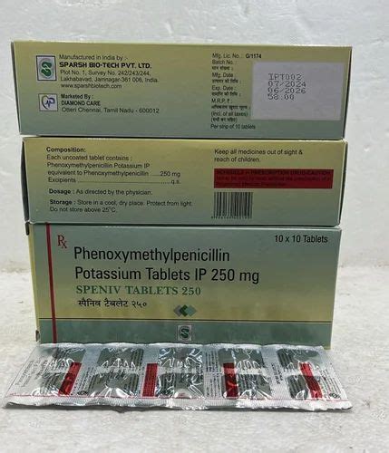 Penicillin V Tablet Strength 250 Mg Packaging Size 10x10 At ₹ 58 Box In Chennai
