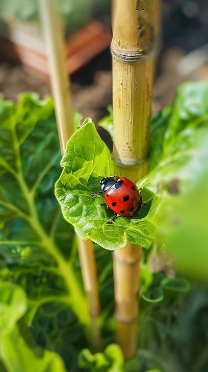 Free Ladybug On Leaf Image Ladybug Leaf Green Download At Stockcake