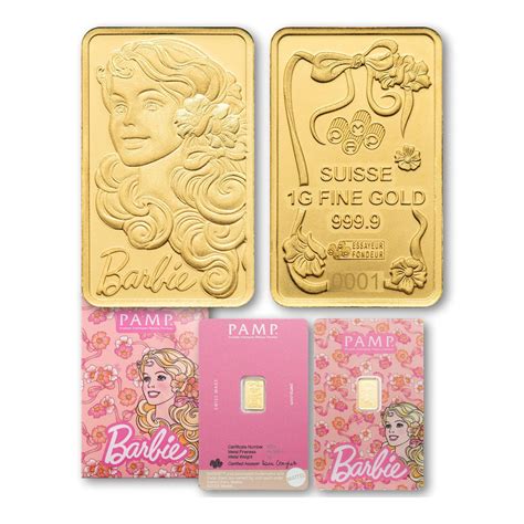 Iconic Barbie Le 5000 Pamp Suisse 1 Gram 9999 Gold Bar Hsn