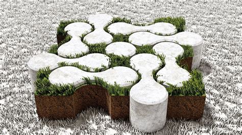 Circular Interlocked Grass Paver 3d Model Cgtrader