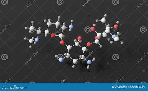 Gentamicin Molecular Structure Isolated On Grey Stock Illustration 100570582