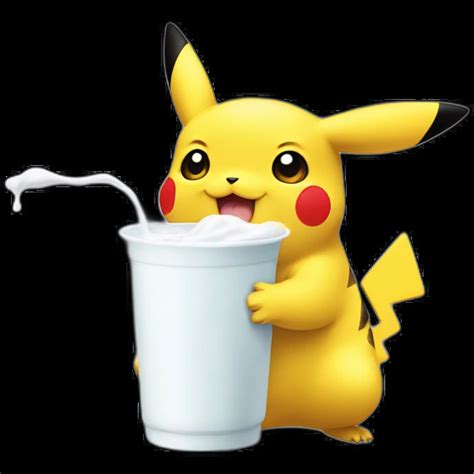 Pikachu Drinking Milk Emoji Ai Emoji Generator