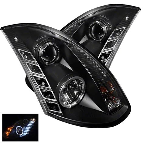 Throtl Signature Series Led Halo Projector Headlights Black Housing
