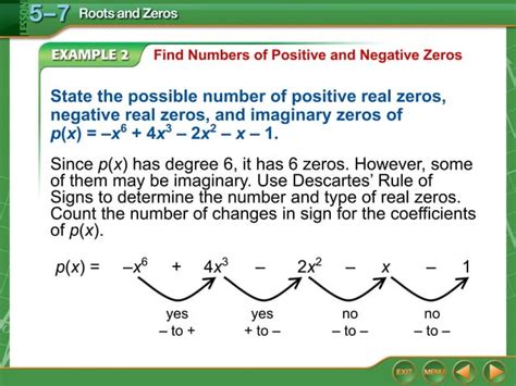 5 7 Interactive Classroom Roots And Zeros Ppt