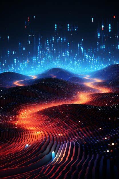 Premium Ai Image Dark Network Connection Background