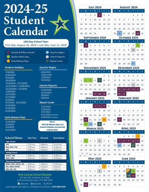 York County Public Schools Calendar 2024 2025 Pdf
