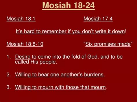 Ppt Mosiah 18 24 Powerpoint Presentation Free Download Id651716