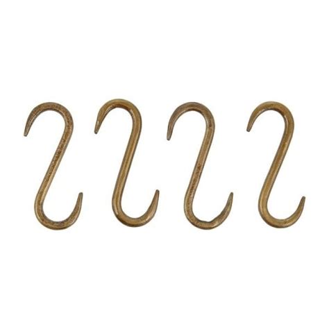 Brass S Hooks Set Of 4