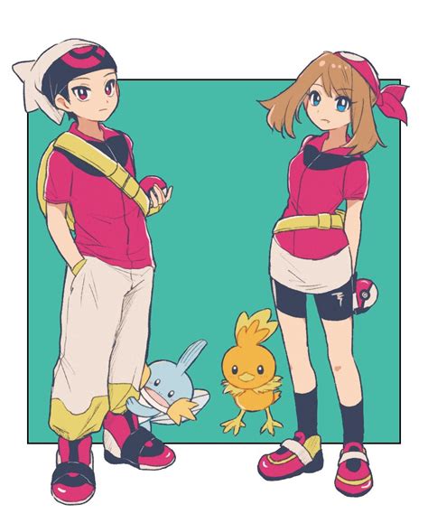 May Brendan Torchic And Mudkip Pokemon And 1 More Drawn By Yukuem