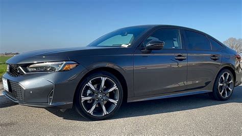 2025 Honda Civic Hybrid Sport Touring Meteorite Gray Commuting In California Youtube