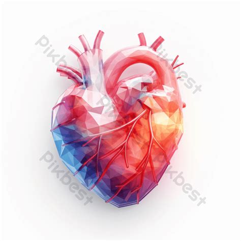 The Geometric Human Heart Consists Of A Combination Small Png Images