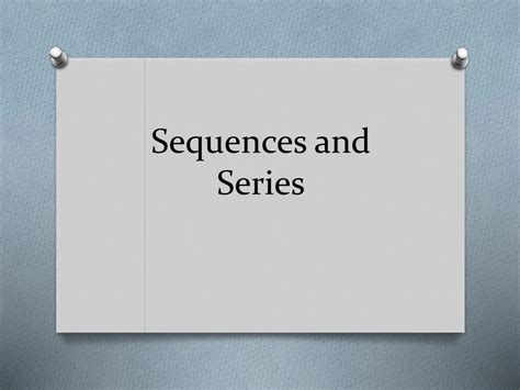 Ppt Sequences And Series Powerpoint Presentation Free Download Id