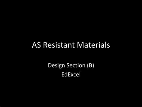 Ppt As Resistant Materials Powerpoint Presentation Free Download Id2623705