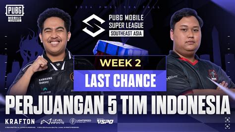 [id] 2024 pmsl sea w2d4 fall perjuangan 5 tim indonesia youtube