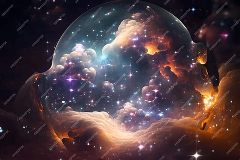 nebula and galaxies in space neural network generated art premium ai