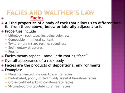 Facies And Stratigraphy Sedimentary Rockspptx