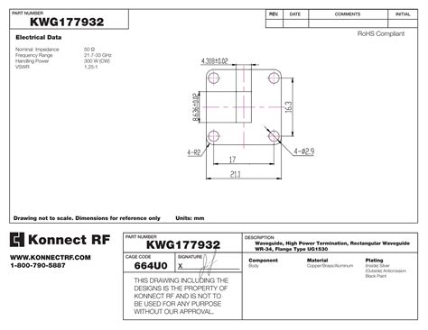 Waveguide High Power Termination Rectangular Waveguide Wr 34 Flange