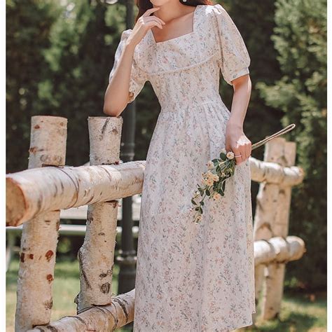 Floral Lace Cottagecore Dress Cottagecore Dress
