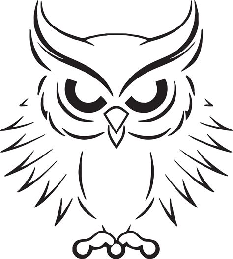 Owl Tattoo Majestic Owl Vector Icon 22758887 Vector Art At Vecteezy