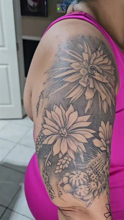 Ocotillo Tattoo Blooming Arizona Desert By Paulski At Golden Rule