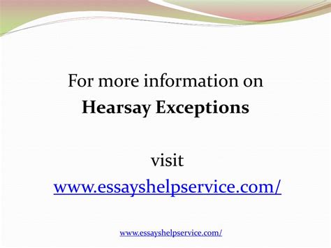 Ppt Hearsay Exceptions Powerpoint Presentation Free Download Id 6872789