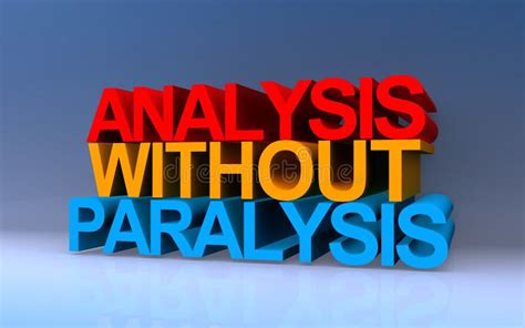 Analysis Without Paralysis On Blue Stock Illustration Illustration Of