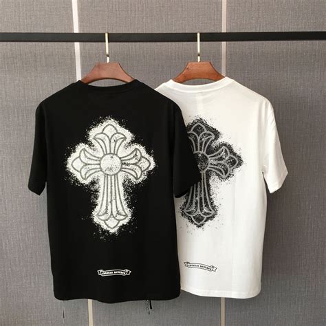 Chrome Hearts Short Sleeve Cross Unisex Tee Summer T Shirt Summer