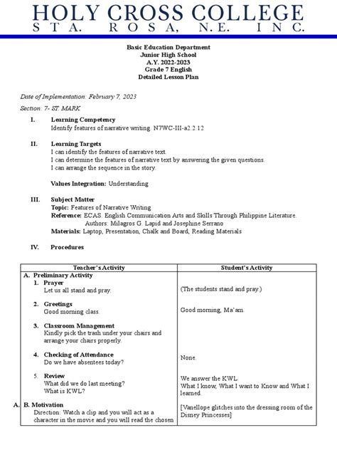 Features Of Narrative Writing Pdf Narration Plot Narrative