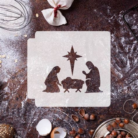 Nativity Stencil Etsy