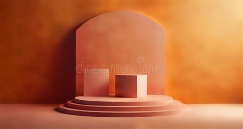 Modern Minimalist Architecture With Geometric Shapes Stock Illustration