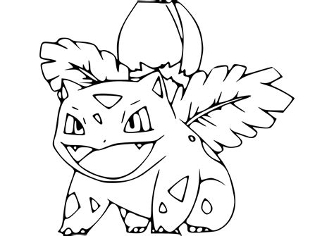 Pokemon Ivysaur Coloring Page